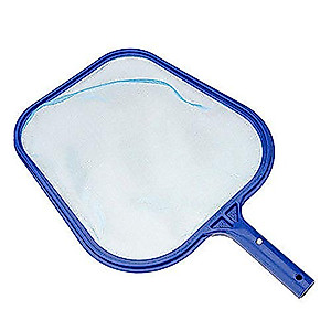Swimming Pool Cleaner Supplies, Pool Pond Flat Leaf Rake Net Pool Leaf Skimmer Heavy Duty Swimming Pool Cleaning Leaf Skimmer Net for Cleaning Swimming Pool Garden Pond Hot Tub Spa Blue