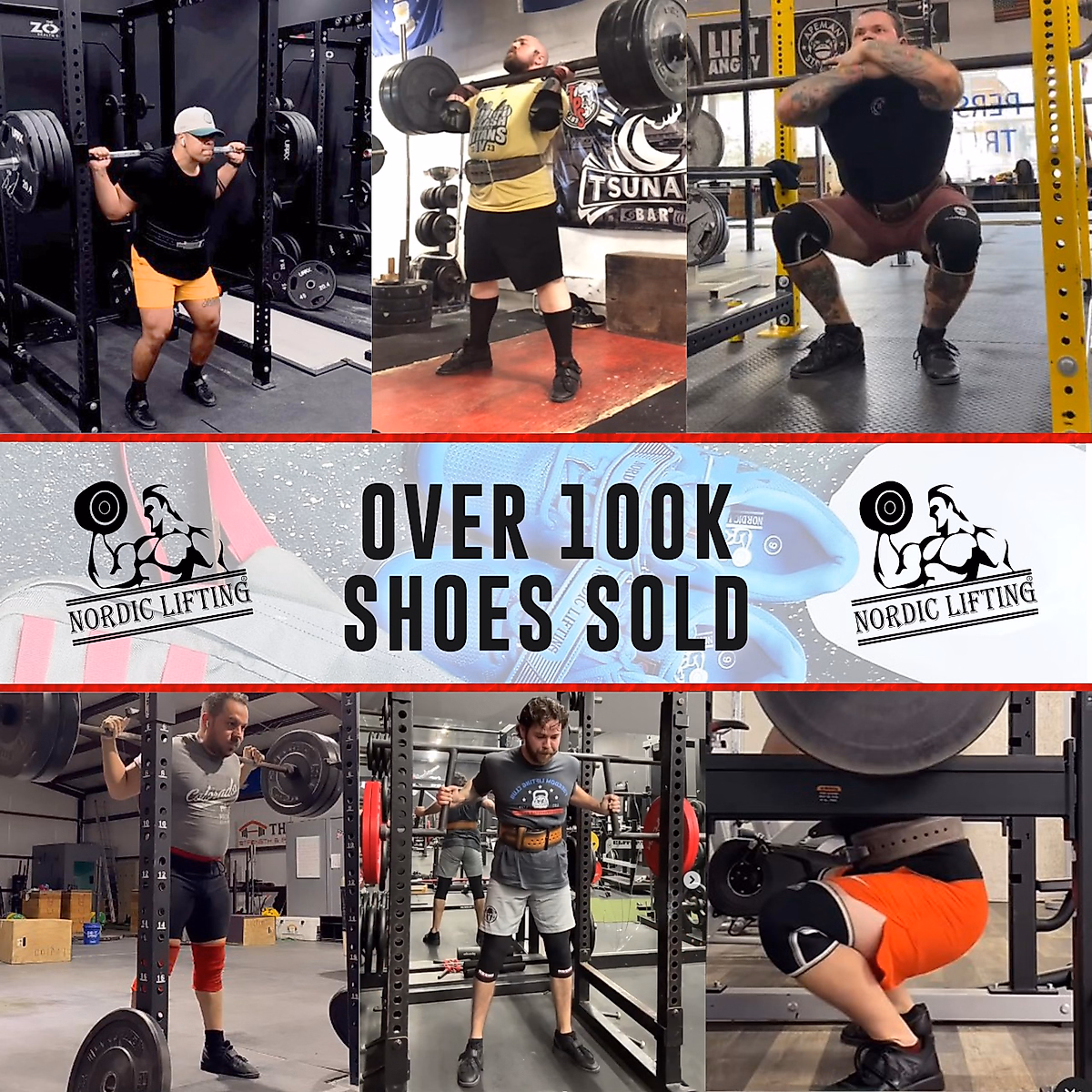 Nordic Lifting Powerlifting Shoes for Heavy Weightlifting - Men's Squat Shoe - MEGIN Black