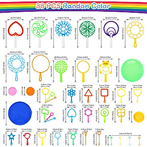 Oun Nana Bubble Wands Set, 38 PCS Large Bubble Wands with Tray for Kids, Giant Bubble Wands Bubble Makers Bulk for Kids Summer Outdoor Bubble Party Favors