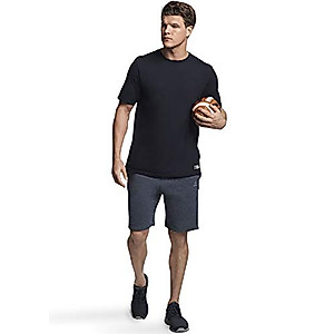 Russell Athletic Mens Men's Cotton Performance Short Sleeve T-Shirt T Shirt, Black, Large US