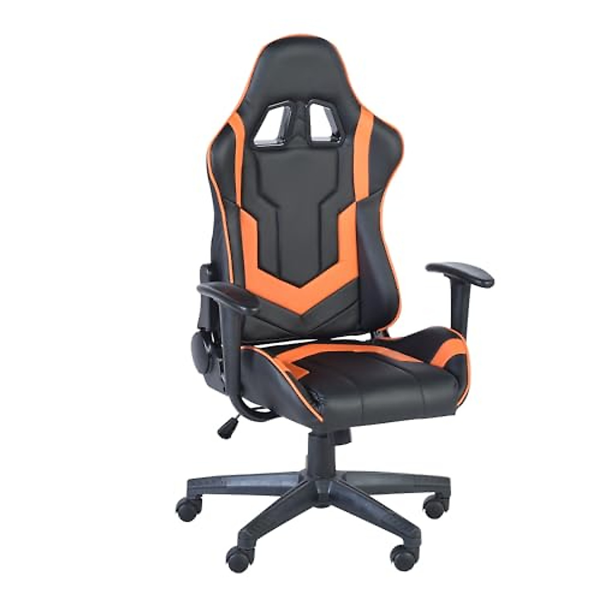 FurnitureR Reclinable Gaming Chair Ergonomic High Back Swivel Home Office Desk Seating Height Adjustable for PC Computer Writing and Working, Orange