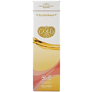 Sun Chlorella Sun Wakasa Gold Plus Superfood Supplements Drink Powerful Whole Body Immune Defense, Energy Boost & Gut Health - Green Microalgae Extract - Gluten Free, Vegan - 17oz