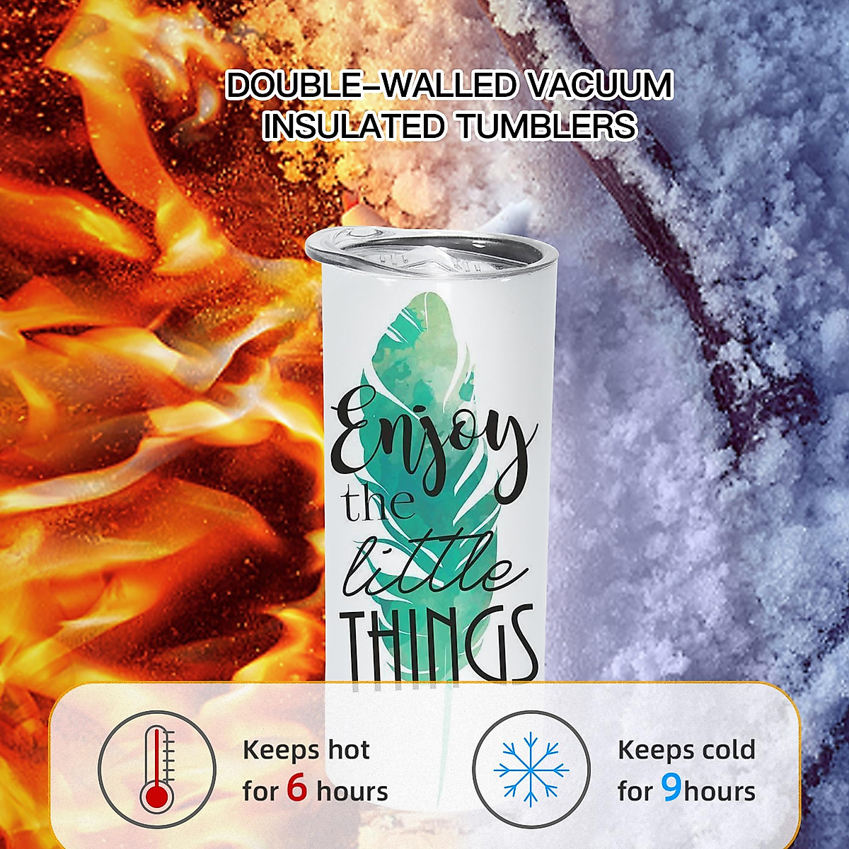 AGH 15OZ 25Pack Blanks Sublimation Straight Skinny Tumblers with Lids and Straws, Reusable Stainless Steel Insulated Water Bottle, Double Wall Vacuum Sublimation Travel Mug Cup For Coffee And Juice