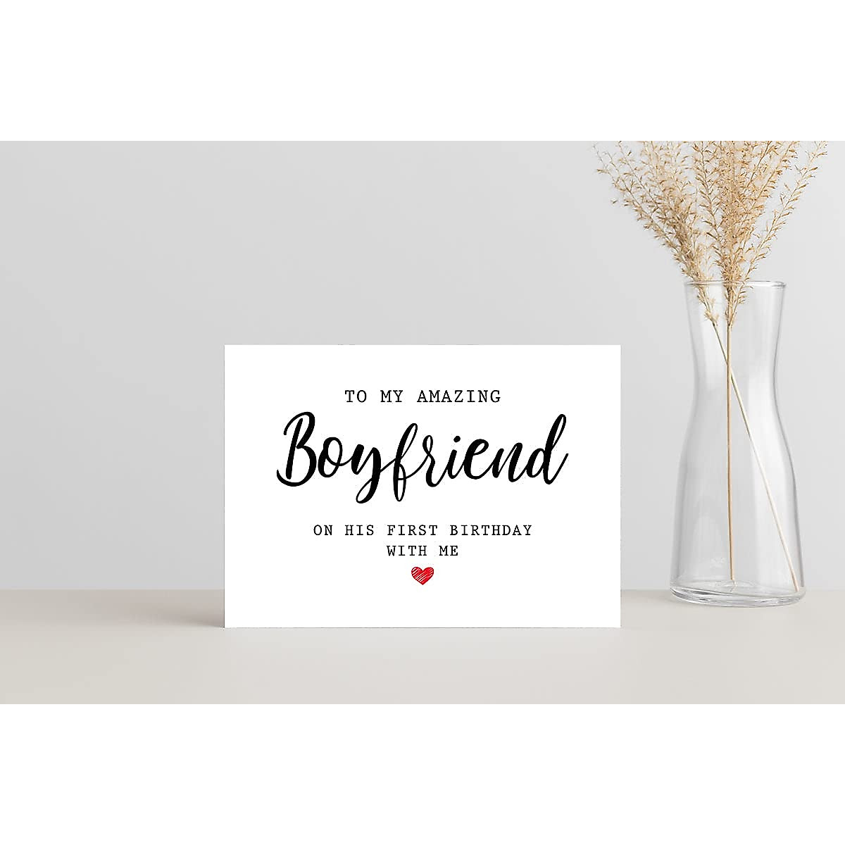 Emily gift Birthday Card For Boyfriend - First Birthday Together - Happy Birthday Card For Boyfriend - To My Amazing Boyfriend On His Birthday Card