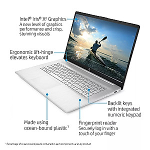 2022 HP High Performance Business Laptop - 17.3" FHD IPS - 11th Intel i7-1165G7 Iris Xe Graphics - 32GB DDR4 - 1TB SSD - Backlit Keyboard - Fingerprint Reader - Silver - Win 10 Pro