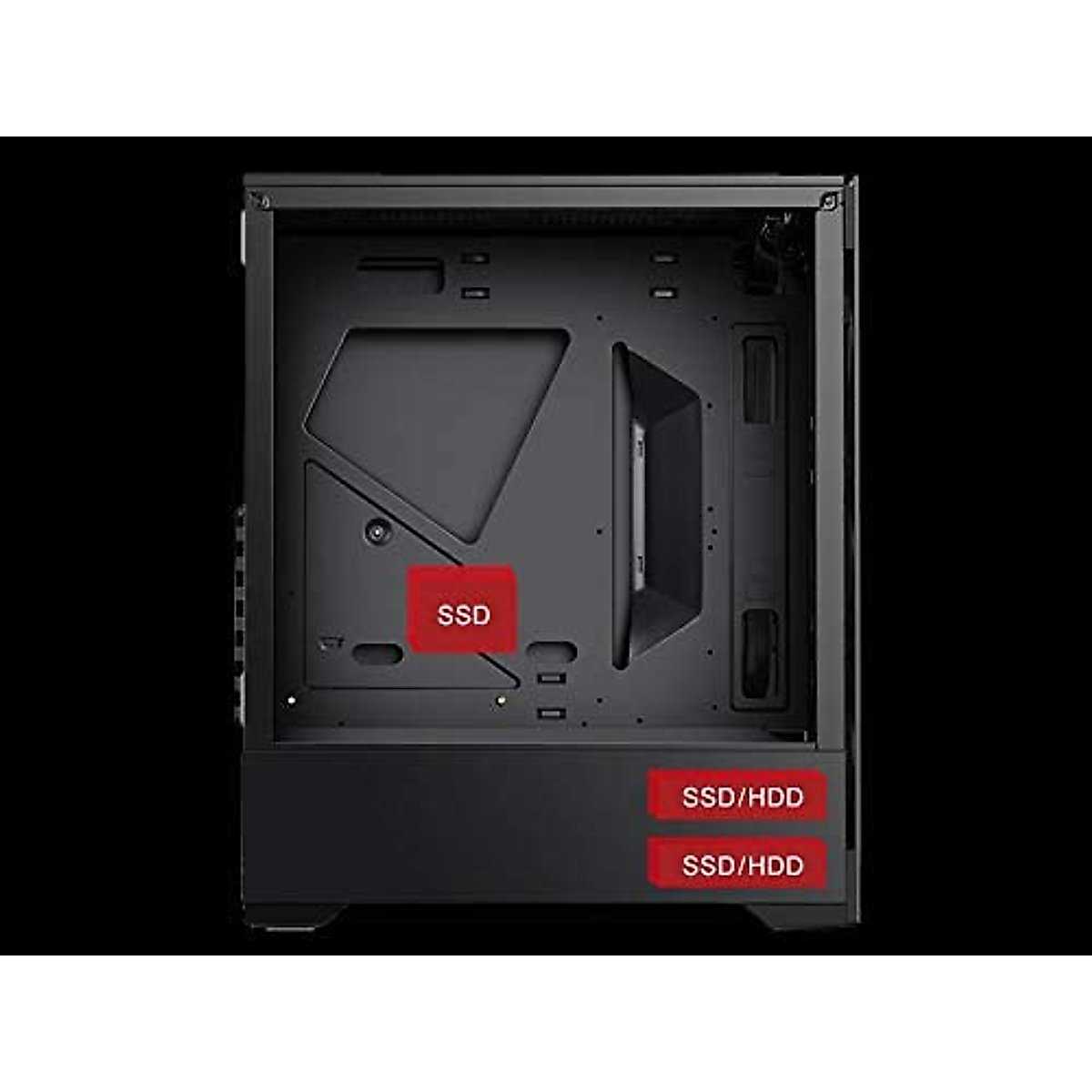 Bgears b-Voguish Gaming PC with Tempered Glass Mid Tower, USB3.0, Support E-ATX, ATX, mATX, ITX. (Note: Fan NOT Included in This Model. Only b-Voguish-RGB (ASIN# B08W2MXBQJ) Come with ARGB Fans)