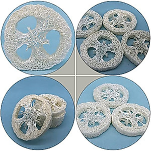 TEHAUX 20pcs Loofah Toys, Rabbit Chew Toys for Dental Health, Natural Handmade Material Small Animal Toys for Guinea Pig Hamster Rabbit Rat (Random Color)