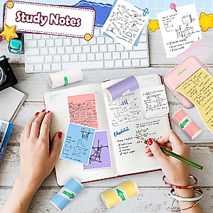 HUIJUTCHEN 20 Rolls Mini Thermal Sticker Printer Paper 57x25mm Inkless Self-Adhesive Paper for M02/T02/X5 Pocket Bluetooth Receipt Printer for Photo,DIY,Note,Memo(16 White+4 Color)