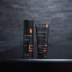 Every Man Jack Activated Charcoal Shave Gel for Men - Soften and Prep Skin and Beard for a Deep Clean and Close, Comfortable Shave with Tea Tree Oil, and Aloe - 6.7-ounce - Twin Pack