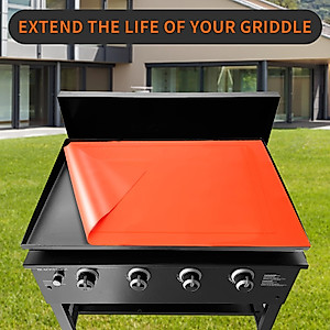 AOBHI 36" Silicone Griddle Cover Mat for Blackstone: Grill Accessories Griddle Flat Top Cover Food-Grade Protection Grill Buddy Mats,Cuttable Fit 30",29",28",22" and 17" Griddle