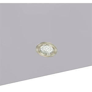 Displays2go 29"w x 72"h Glass Display Case, 5 Adjustable Shelves, Lights, Wheels - Silver (173CPLEDSL)