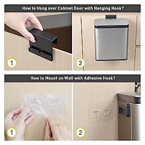 EKO Kitchen Compost Bin Countertop, 7L / 1.85 Gal Stainless Steel Compost Bin with Removable Inner Bucket and Deodorizer Compartment, 2 in 1 Countertop Compost Bin with Lid, Food Waste Compost Caddy