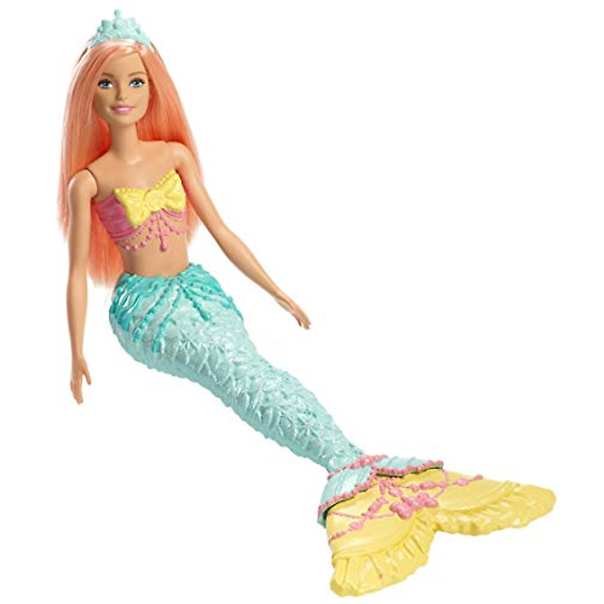 Barbie Dreamtopia Mermaid Doll, approx. 12-inch, Rainbow Tail, Coral Hair, for 3 to 7 Year Olds​​​