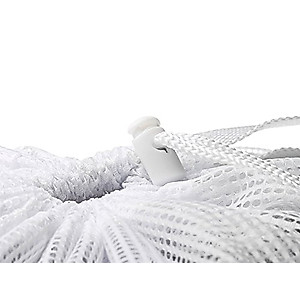 Mesh Laundry Bag With Drawstring For Delicates, Washing Machine,Traveling,College,Dirty Clothes/Net Big Size Heavy Duty Reusable Door Foldable/Garment White 2 Pack