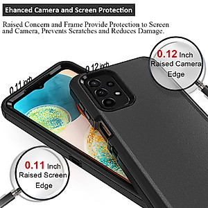 NIUBITY Rugged Phone Case for Samsung Galaxy A23 5G|4G, with Belt Clip Holster & Kickstand Heavy Duty Shockproof Protective Full Body Case Cover for Samsung Galaxy A23 5G 6.6 inch Phone (Black)