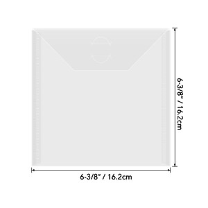 Briartw 50 PACK Storage Envelopes,Clear 7x9.4" Resealable Plastic Envelopes Pockets for Cutting Dies Stencil Crafts Organizer Holder,Storage Bag for Clear Stamp,Die Cuts,scrapbook Paper,Photos