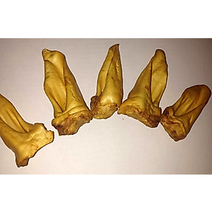 HDP Large Lamb Ears Made in USA, Smoked, Pack of 50