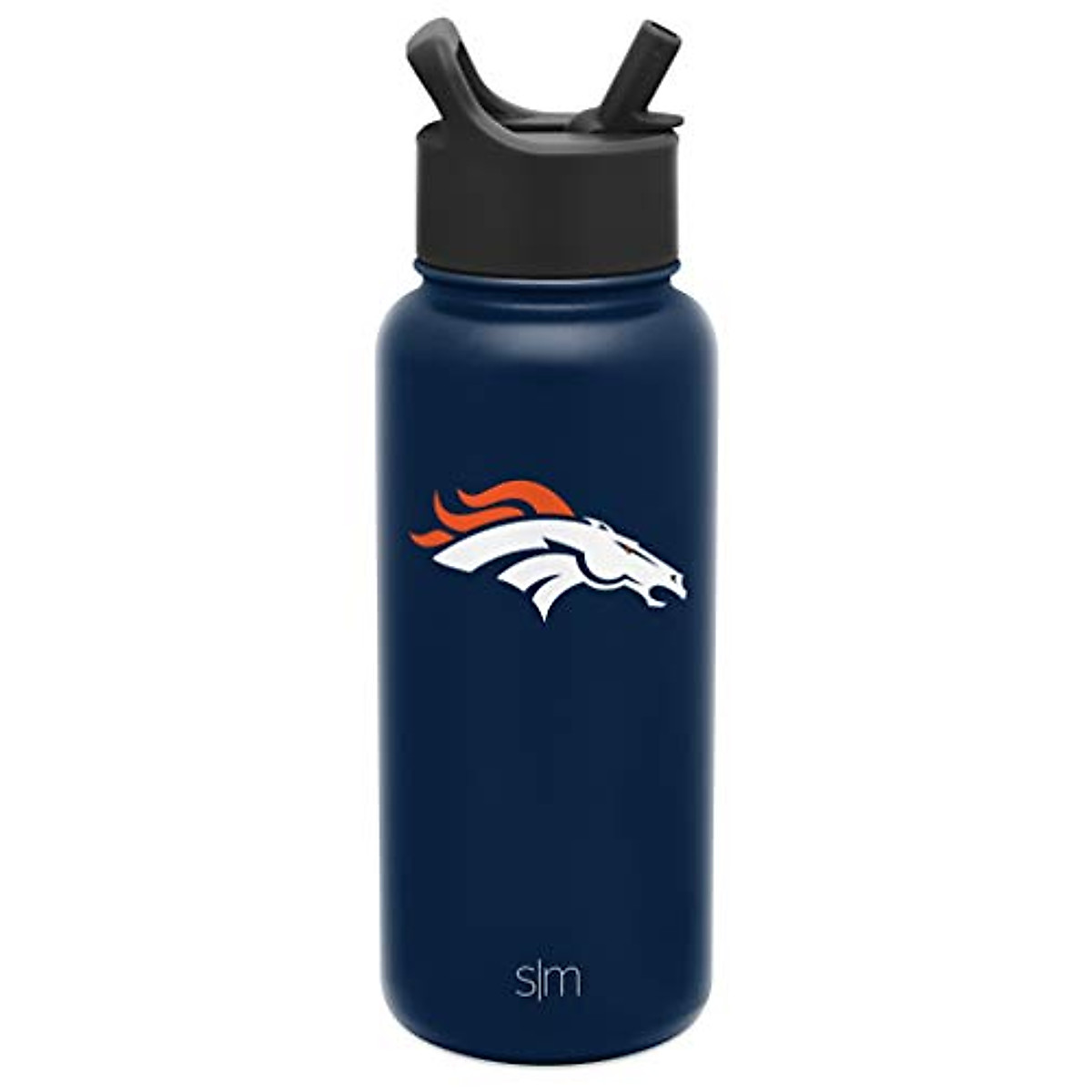 Simple Modern Officially Licensed NFL Denver Broncos Water Bottle with Straw Lid | Vacuum Insulated Stainless Steel 32oz Thermos | Summit Collection | Denver Broncos