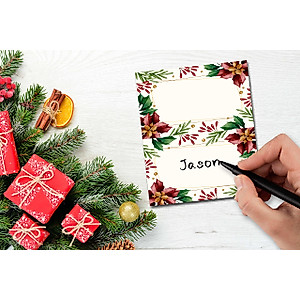 Christmas Table Place Cards, Name Cards, Christmas Place Cards, Food Labels For Christmas, New Year Party, Table Setting, Blank Food Tent Labels, Banquet Table Cards, Buffet Food Label, 25 Pack（C05）