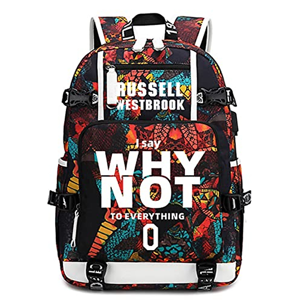 Basketball Player Star Westbrook Luminous Backpack Travel Student Backpack Fans Bookbag for Men Women (Style 1)