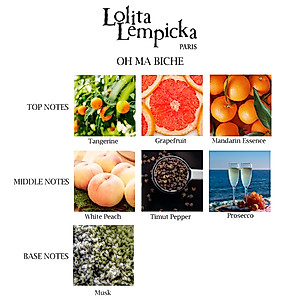 Lolita Lempicka Oh Ma Biche Eau De Parfum Spray - Natural, Aromatic Citrus - Ideal for Daily Wear and Special Events - 1.7 Oz