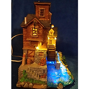 Lemax Village Collection Anderson Valley Mill With Adaptor # 15248