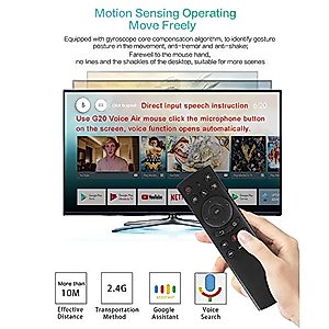 Dupad story G20S Voice Remote Control,2.4G Wireless Voice Control Sensing Air Remote Mouse with IR Learning for Nvidia Shield,PC,Projector,Smart TV,Android TV Box