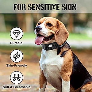 Waterproof Airtag Dog Collar, SANKALA Padded Apple Air Tag Dog Collar, Heavy Duty Dog Collar with AirTag Holder [Full Body Covered], Adjustable Air Tag Pet Collar for Small Medium Large Dogs, L