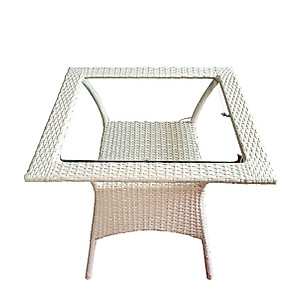 Kid Zone Urban Craft™ D-8 Outdoor Furniture Garden Patio Seating Set 4+1 (4 Chairs, 1 Table Set) Balcony Furniture Coffee Table Set (White) Black 3 Extra Large