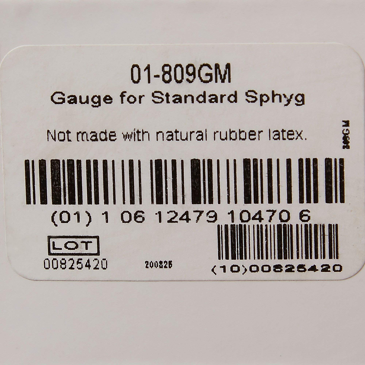 McKesson 01-809GM Entrust Performance Plus Blood Pressure Unit Gauge for Aneroid Sphygmomanometer, Black Body, White Face