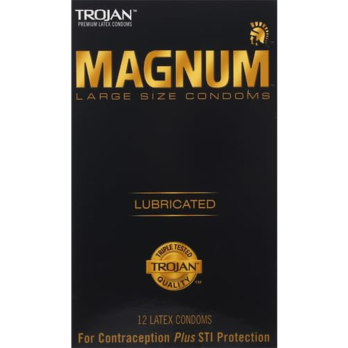 Trojan Magnum Large Size Lubricated Condoms - 12 count