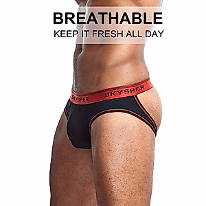 SKYSPER Men's Jockstrap Cotton Stretch Jock Straps Male Underwear