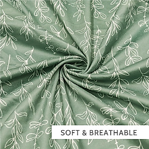 HNHUAMING Green Sage Nursing Pillow Cover, Breastfeeding Pillow Slipcover for Baby Girls/Boys, Soft Snug Fits On Newborn Feeding Pillow Case