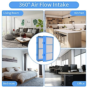 8 Pack Replacement Filters for Holmes AER1 Air Purifier Total Air Clean 2 HEPA Air Filters 6 Carbon Booster Filters Replacement Filters for HAPF30AT,HAP242 NUC