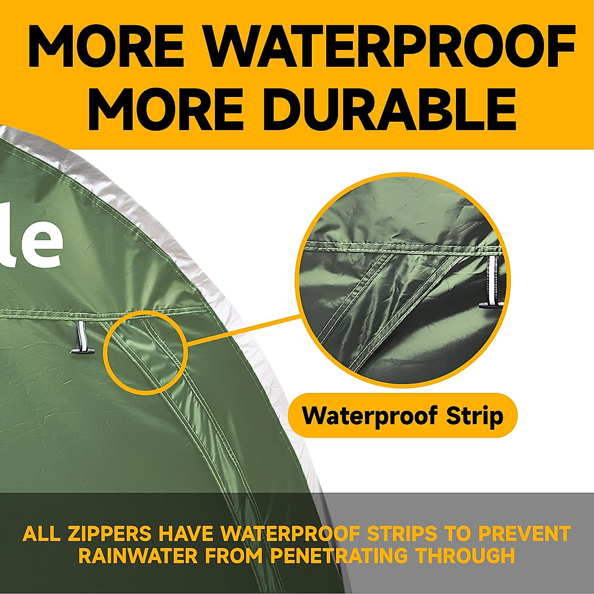 Supole Outdoor 2 to 3 Bike Storage Tent, 78.8 x 31.5 x 65 in Bicycle Shed, Extra Thick 210D Silver-Plated Oxford PU4000 Waterproof, Double Side Opening Portable Bikes Cover for Home Garden, Green