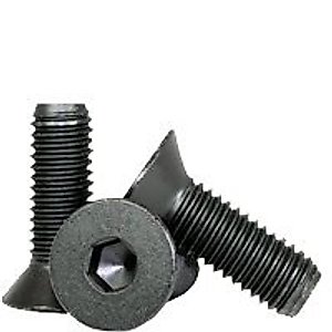 1/4"-20x1",(FT) Flat Socket Cap Screw, Thermal Black Oxide, Alloy (INCH) | Size: 1/4"-20 | Length: 1" | Alloy_Steel | Finish: Black Oxide | Fully Threaded | Coarse Thread | (Quantity: 100)