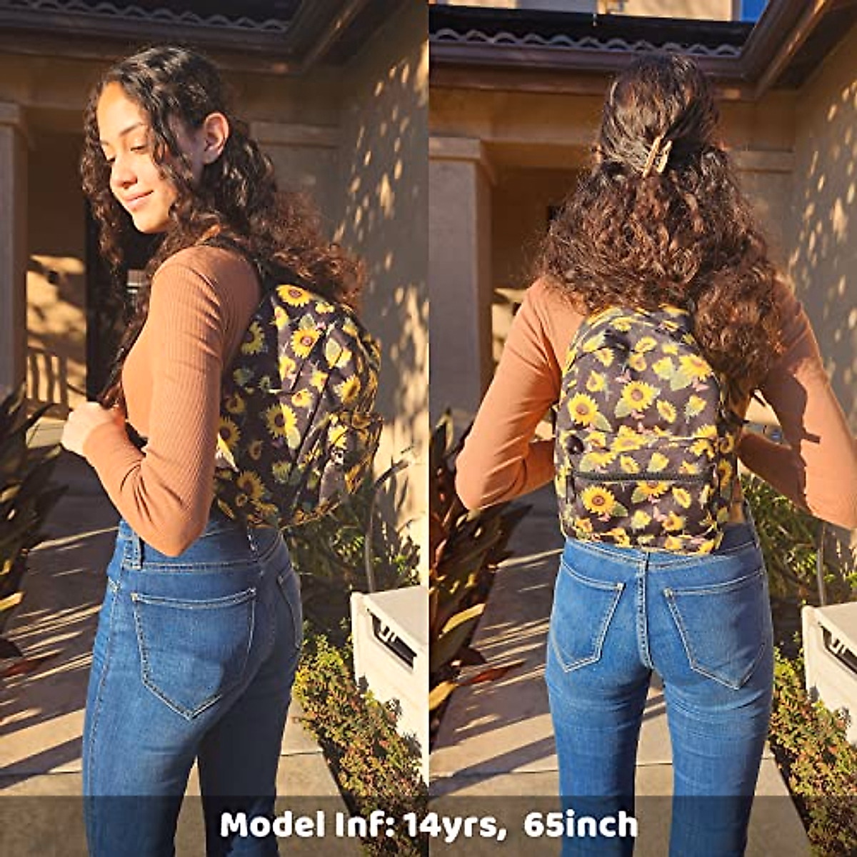 Choco Mocha Purple Small Backpack for Girls, Travel Mini Backpack Purse for Teen Girls Cute Bookbag 11 Inch, Tie Dye