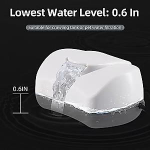 UPETTOOLS Turtle Filter Aquarium Internal Filter Low Level Water for Reptiles, Amphibians, Frog, Cichlids, Newt
