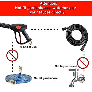 M MINGLE Pressure Washer Extension Wand, Pressure Washer Gun with Extension Wand, 5 Nozzle Tips