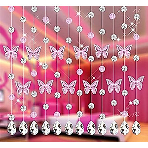 Fushing 20Pcs Chandelier Crystals, Clear Teardrop Crystal Chandelier Pendants Parts Beads, Hanging Crystals for Chandeliers (38mm, Clear)