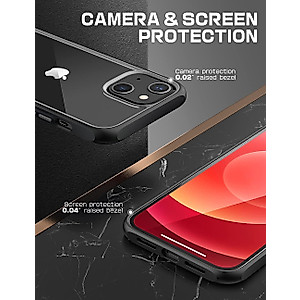 SUPCASE Unicorn Beetle Style Series Case for iPhone 13 Mini (2021 Release) 5.4 Inch, Premium Hybrid Protective Clear Case (Black)