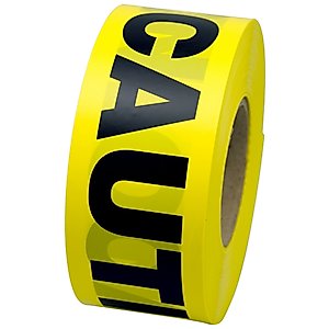 INCOM Manufacturing: Yellow CAUTION Tape Barrier- Safety Warning Tape, 3 Inch x 1000 Feet, (76.2 Millimeters x 304.8 Meters)