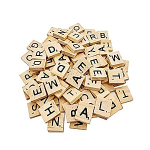 XYSMZM 400 Pcs Scrabble Letters, Wood Scrabble Tiles for Crafts