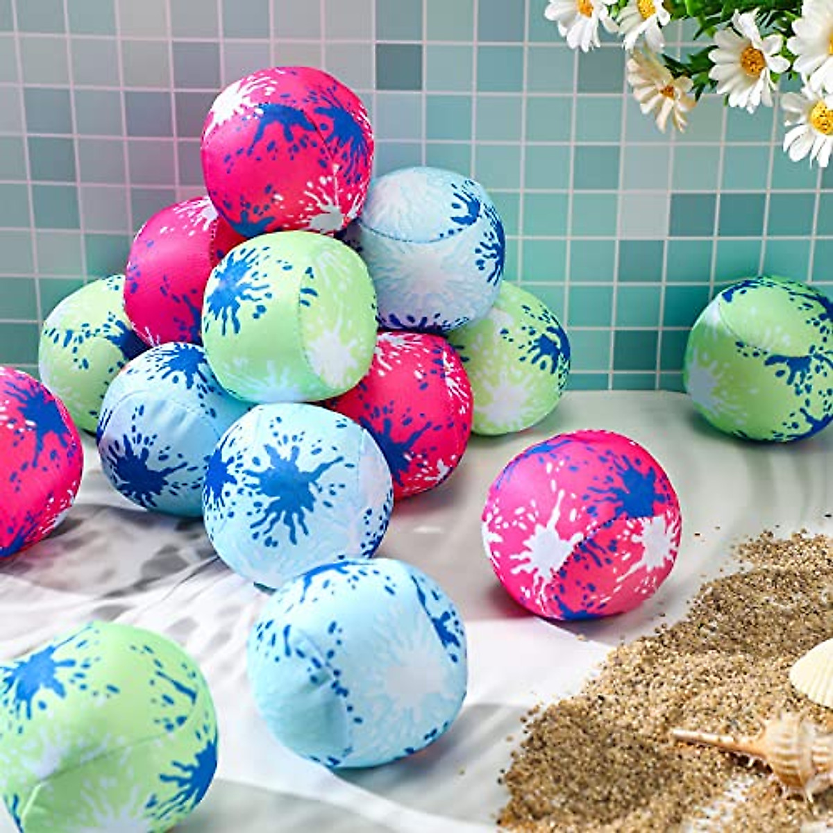 Honoson 50 Pieces Water Absorbent Ball Pool Toys Pool Balls Water Balls for Summer Outdoor Beach Pool Party Favors