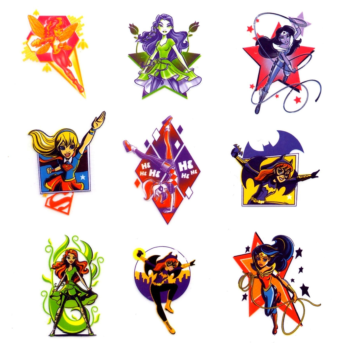 DC Super Hero Girls - 75 Assorted Temporary Tattoos