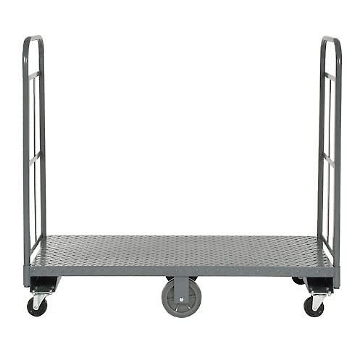 GLOBAL INDUSTRIAL Steel Deck High-End Narrow Aisle U-Boat Platform Truck 60 x 16 1500 Lb. Capacity
