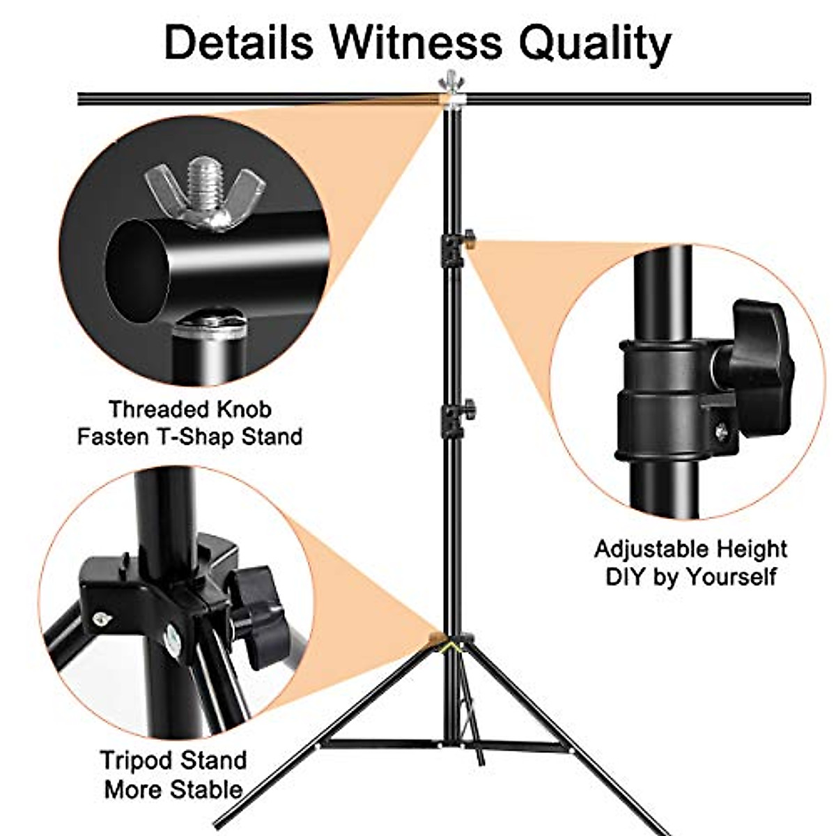 Heysliy Green Screen Backdrop with Stand Kit, 6.5 X 6.5 Ft Portable Green Screen Stand with 5 X 6.5 Ft Greenscreen for Streaming,Video Gaming,Zoom