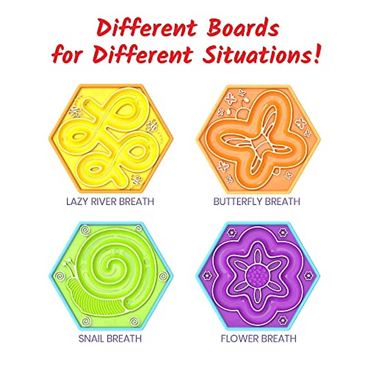 hand2mind Mindful Maze Garden Pack, Finger Labyrinth for Kids, Mindfulness for Kids, Sensory Play Therapy Toys, Calm Down Corner Supplies, Social Emotional Learning Activities (Set of 2)