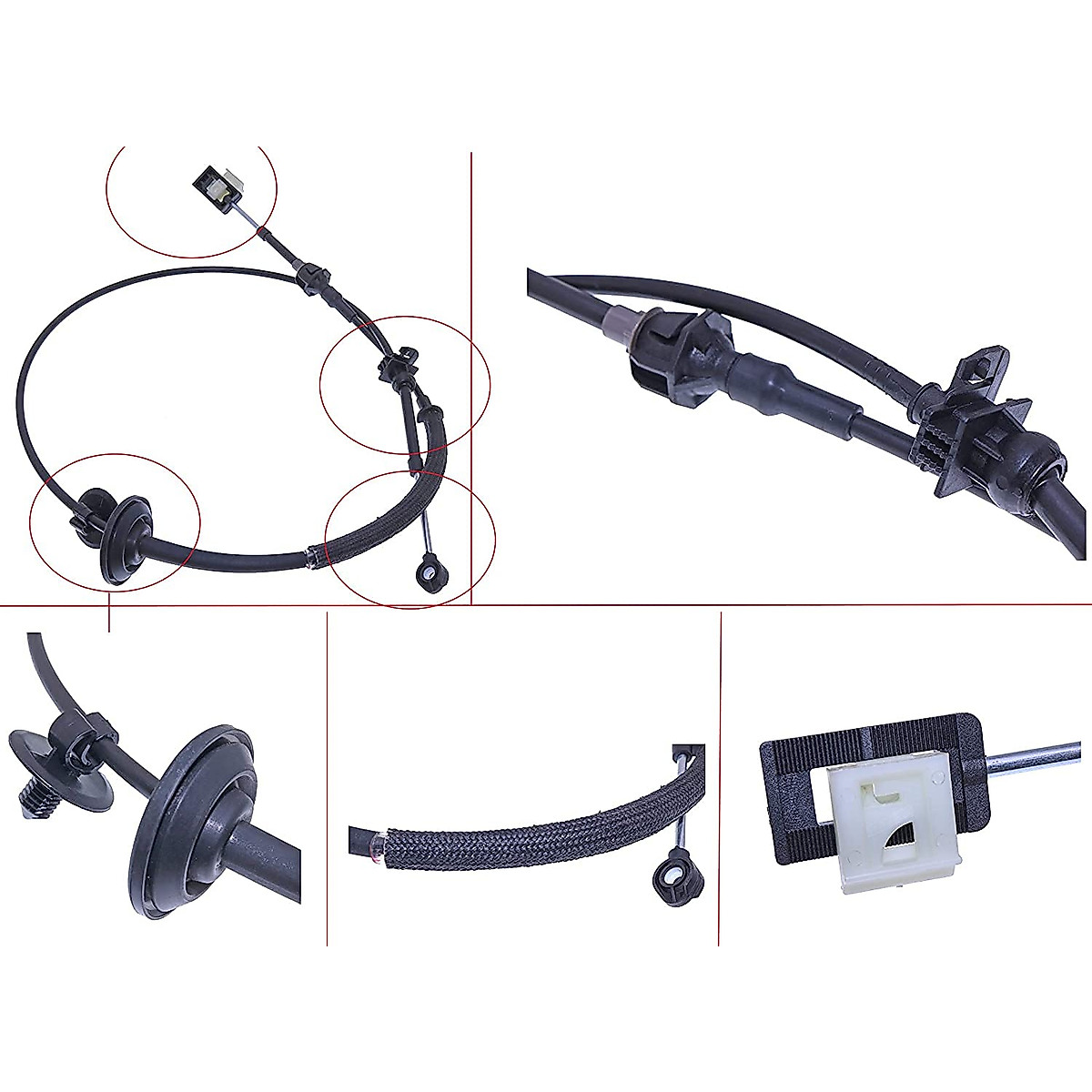 JEENDA Automatic Transmission Shift Cable Replaces XC3Z-7E395-CA XC3Z7E395CA Compatible with 1999-2004 Ford Super Duty F250 F350 F450 F550 & 2000-2004 Excursion 7.3L V8