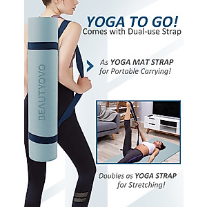 72x32x1/3 Yoga Mat, Blue